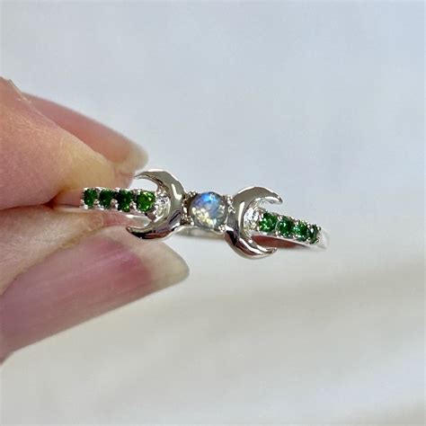 Emerald Or Ruby Moonstone With Moon Soul Food Crystals