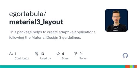 github egortabula material3 layout this package helps to create