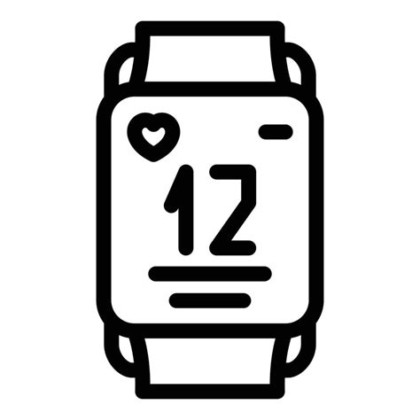 Runner App Heart Pulse Icon Outline Style 15912306 Vector Art At Vecteezy
