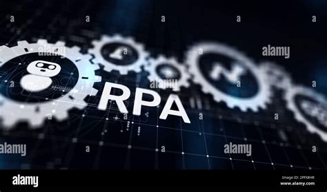Rpa Robotic Process Automation Innovation Technology Concept On Virtual
