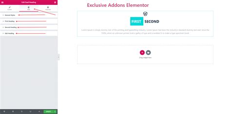 How To Configure And Style Dual Heading Widget With Elementor Exclusive