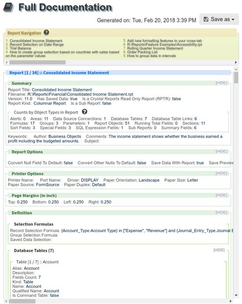How To See And Search For Everything About Your Crystal Reports Aka Full Documentation