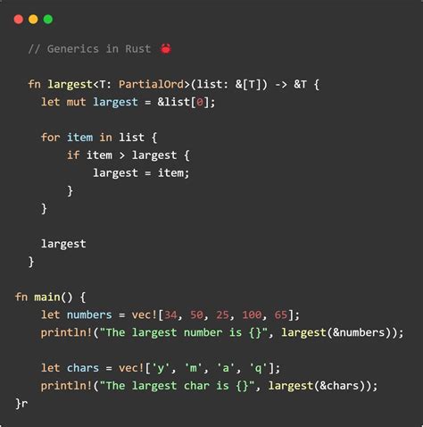 Fuzail Kazi On Linkedin Generics In Rust 🦀 Generics In Rust Allow You