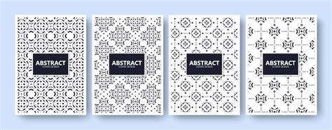 Premium Vector White Geometric Pattern Cover Design