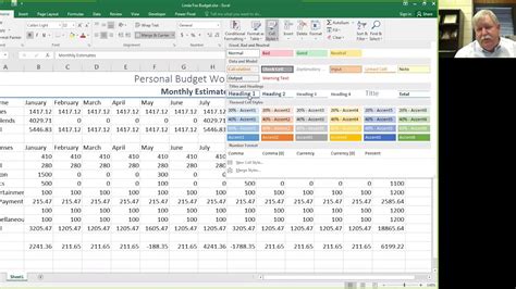 Formatting A Worksheet In Excel Youtube