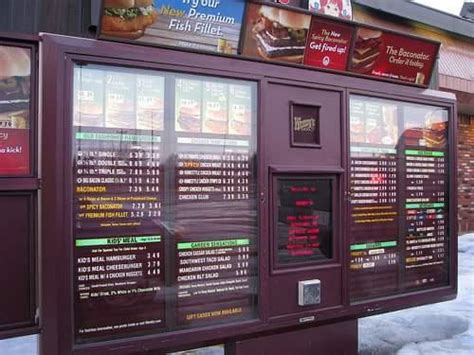 The Old Wendys Drive Thru Menu Board The Red Electronic Letters On The Screen Bring Me Back