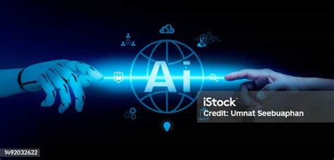 Ai Innovation Businessman Uses Tablet To Interact With Ai And Asks