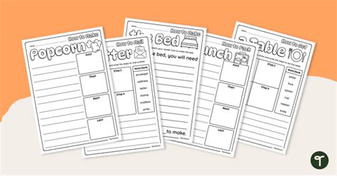 Procedural Text Template Teach Starter