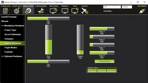 Mission Planner Radio Calibration Screen Download Scientific Diagram