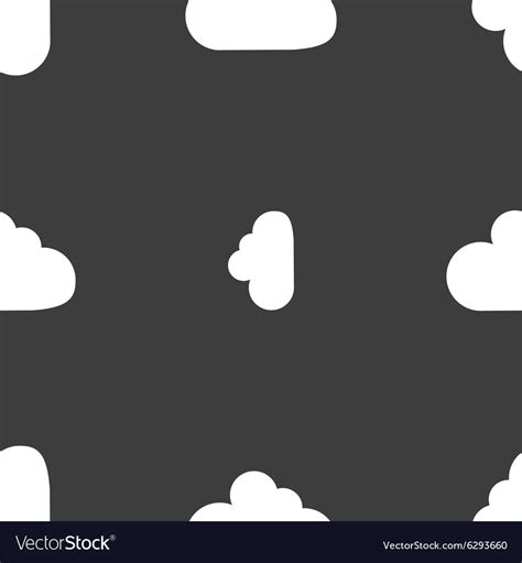 Cloud Sign Icon Data Storage Symbol Seamless Vector Image