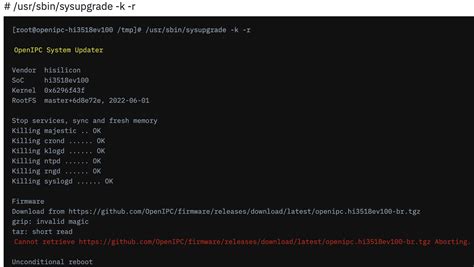 Hi3518ev100 Upgrade From 2022 06 01 Fails Issue 664 OpenIPC