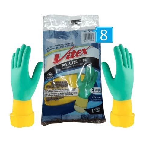 Limpieza Vitex Guantes De Nitrilo Reforzado Verde Camari Papelera Hegor