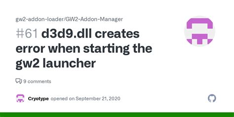 D3d9dll Creates Error When Starting The Gw2 Launcher · Issue 61 · Gw2