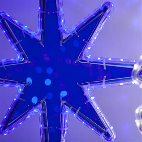 Led Led Bethlehem Star With Blue Acrylic Center Blue Lights Yard Envy