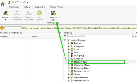 Documentation Memory Flags Loxone