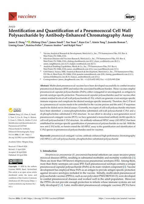 Pdf Identification And Quantification Of A Pneumococcal Cell Wall Polysaccharide By Antibody