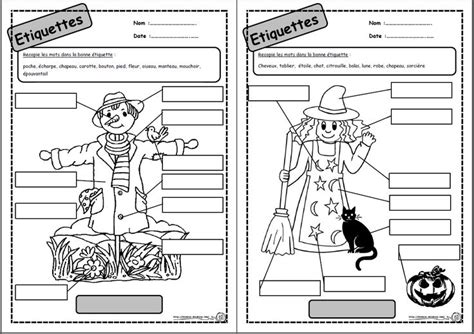 Exercices De Lecture écriture Lecture Halloween En Maternelle Ce1