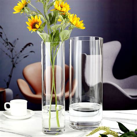 Cylinder Vases Clear Glass Set Of 3 Vases Home Delight Décor