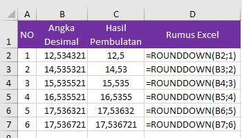 Rumus Pembulatan Angka Bilangan Desimal Di Excel Kelas Excel