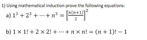 solved using mathematical induction prove the following