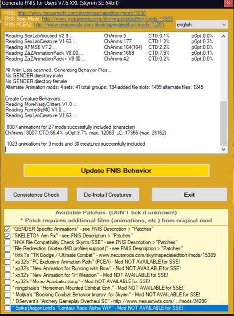 Animations I Load Doesnt Work Except SexLab FrameWork Technical Support SexLab Framework