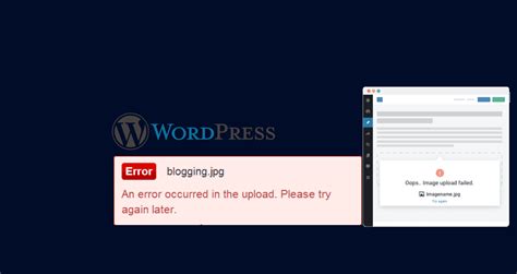 An Error Occurred In The Upload Please Try Again Later Fix It Now