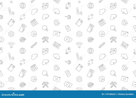 vector internet pattern internet seamless background stock vector