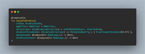 Swipe To Dismiss — Jetpack Compose Droidcon