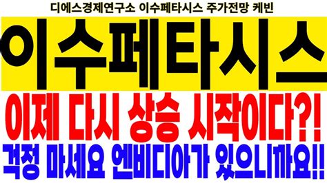 이수페타시스 주가전망 이제 다시 상승 시작이다 걱정 마세요 엔비디아가 있으니까요 Feat디에스경제연구소 케빈