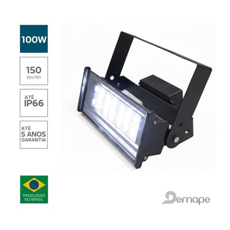 Luminária Indústrial Led 100w Galpao 6m Demape