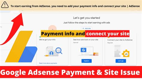 To Start Earning From Adsense You Need To Add Your Payment Info And