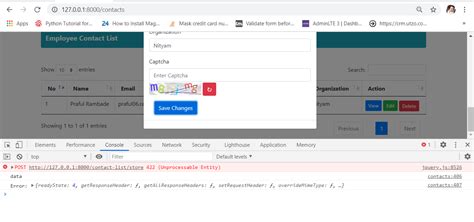 Jquery Getting Error When Validation Error In 422 Unprocessable
