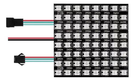 Ws2812b Panel De Matriz Led 8 8 64 Píxeles Flexible Rgb Le Meses Sin Interés