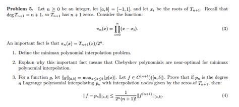 solved problem 5 let n≥0 be an integer let [a b] [−1 1]