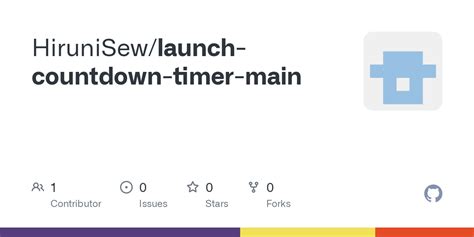 GitHub HiruniSew Launch Countdown Timer Main