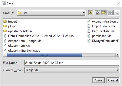 panduan cara export ke excel jumlah saldo stok beeaccounting