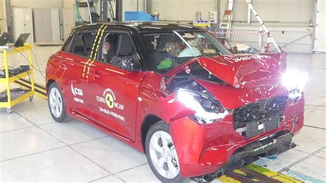 Suzuki Swift Full Width Rigid Barrier Test After Crash