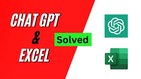 How To Use Chat GPT To Solve Excel Problem YouTube