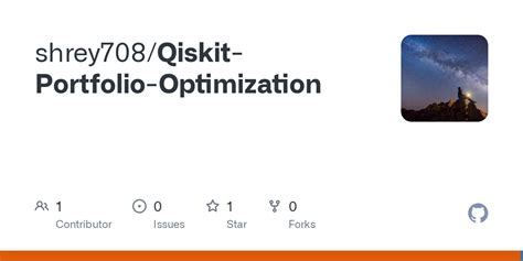 Github Shrey708qiskit Portfolio Optimization