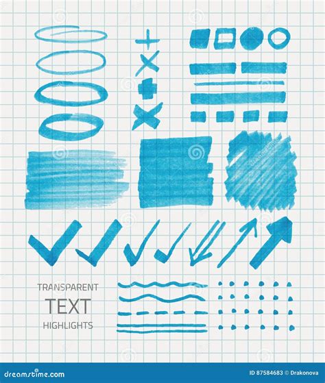 Transparent Highlighter Marks Stock Vector Illustration Of Book Light 87584683