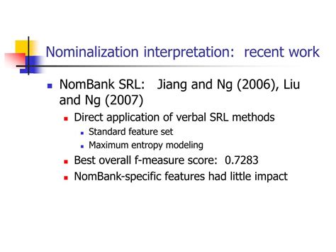 Ppt Class Based Nominal Semantic Role Labeling A Preliminary