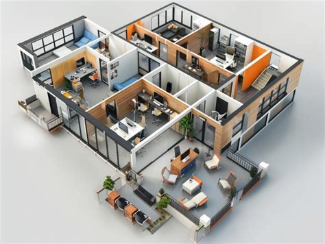 Efficient Workspace Design Premium Ai Generated Image