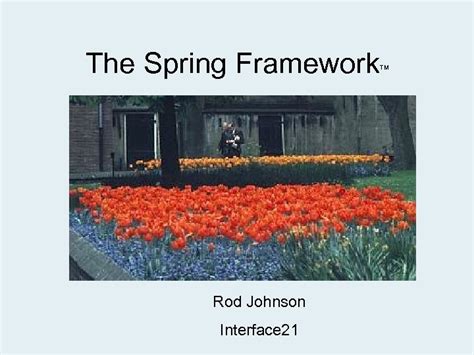 The Spring Framework Rod Johnson Interface 21 Tm