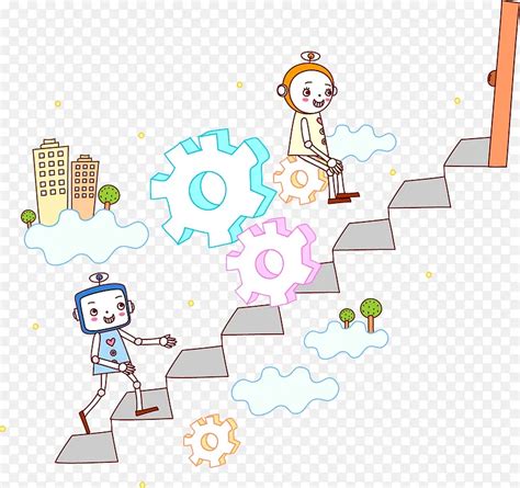 坐锯齿上楼的机器人png图片素材下载图片编号ynvgeawv 免抠素材网