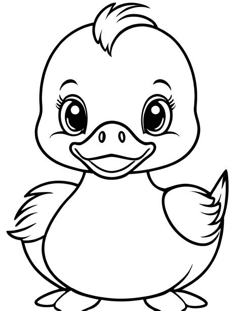 Раскраски утенок распечатать