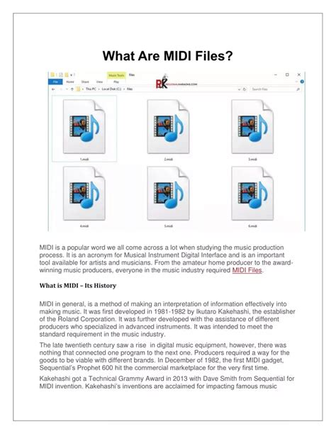 PPT What Are MIDI Files PowerPoint Presentation Free Download ID