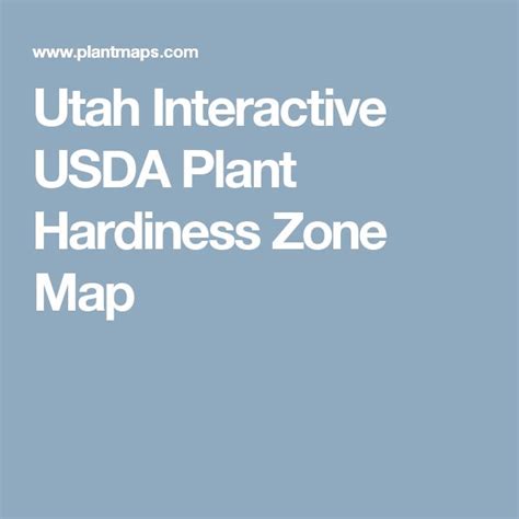 Utah Interactive Usda Plant Hardiness Zone Map Plant Hardiness Zone