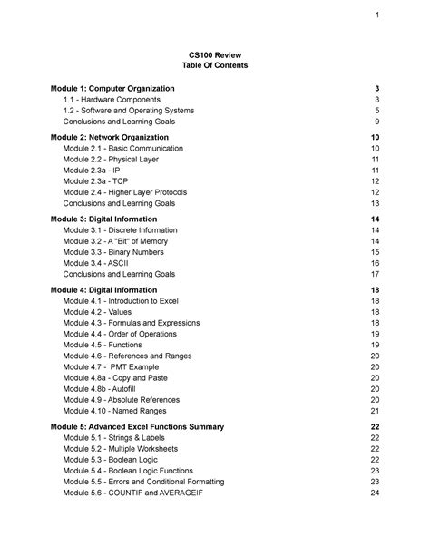 CS100 Exam Reivew Lecture Notes All Weeks CS100 Review Module 1