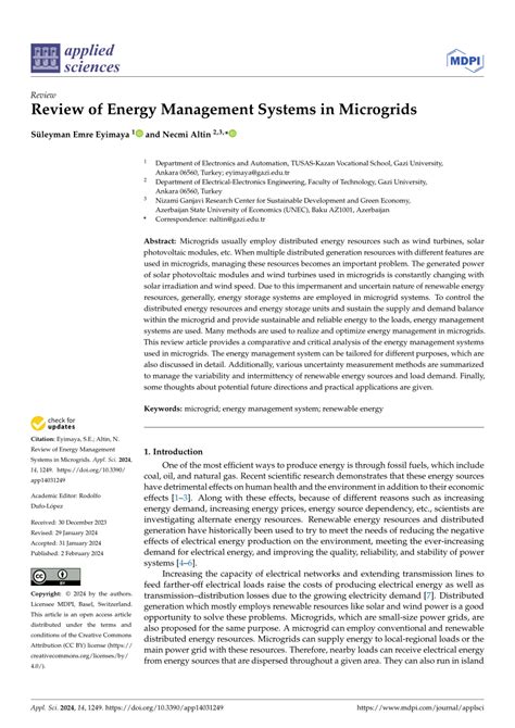Pdf Review Of Energy Management Systems In Microgrids