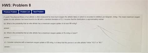 Solved Hw5 Problem 8 Previous Problem Problem List Next